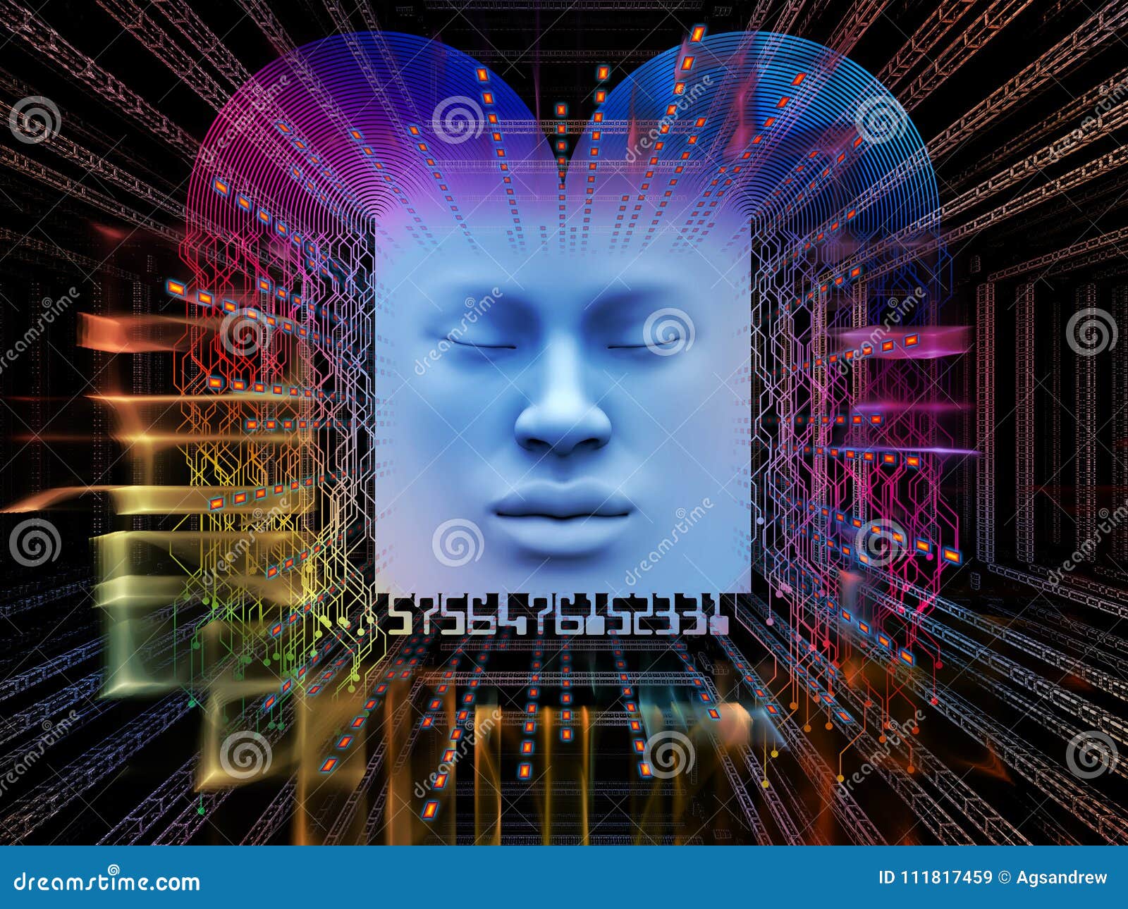 Advance of Super Human AI stock illustration. Illustration of ...