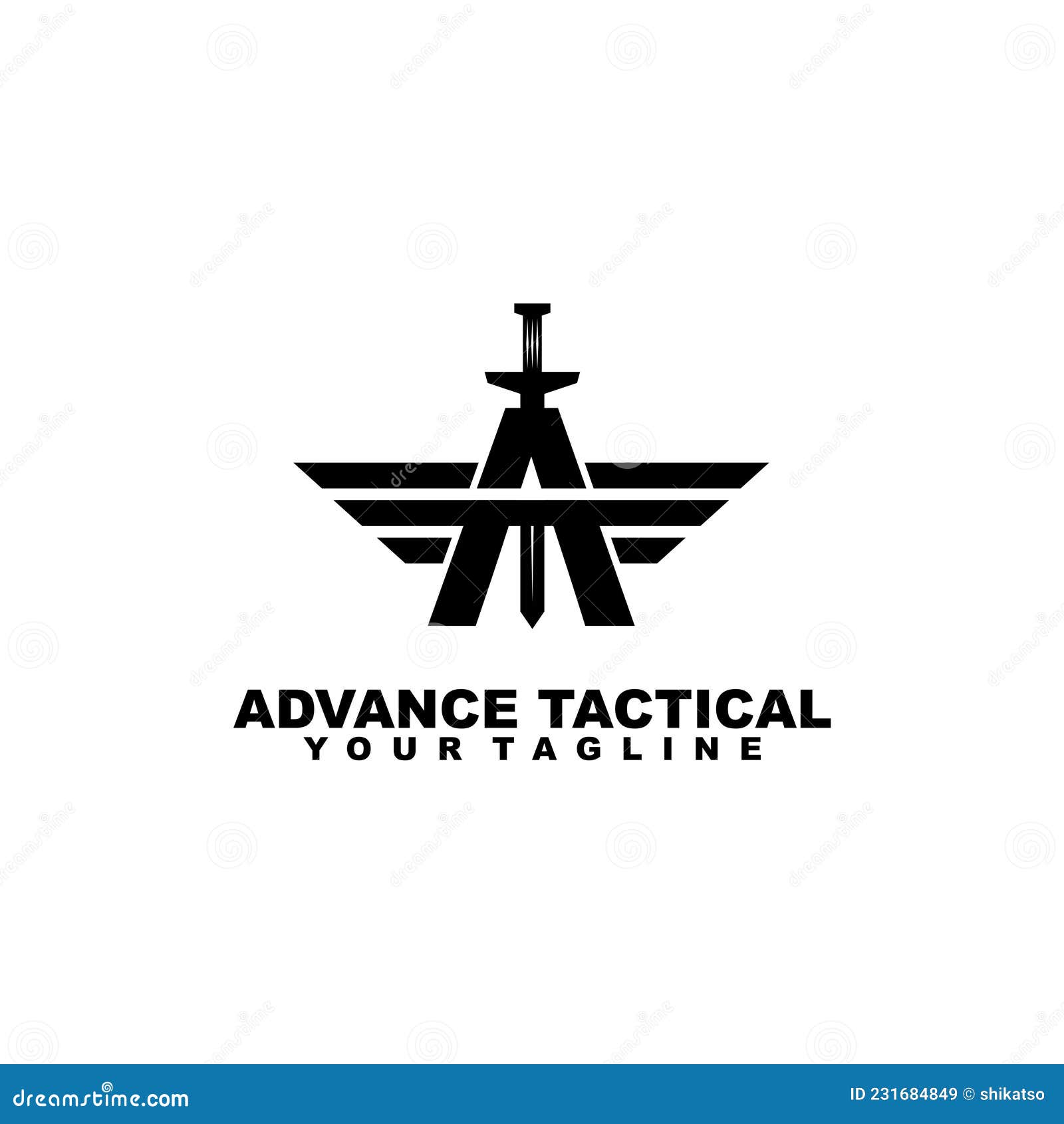Advance Tactical Initial a Logo Design Stock Vector - Illustration of ...