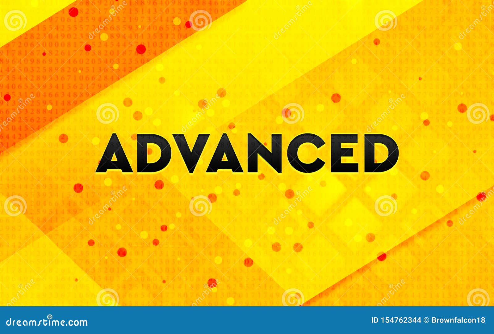 Advanced Abstract Digital Banner Yellow Background Stock Illustration ...