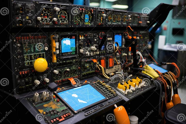 Advanced Aerospace Control Panel Stock Illustration - Illustration of ...