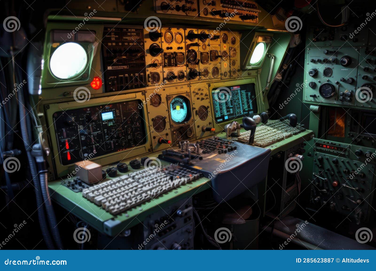 Advanced Aerospace Control Panel Stock Illustration - Illustration of ...