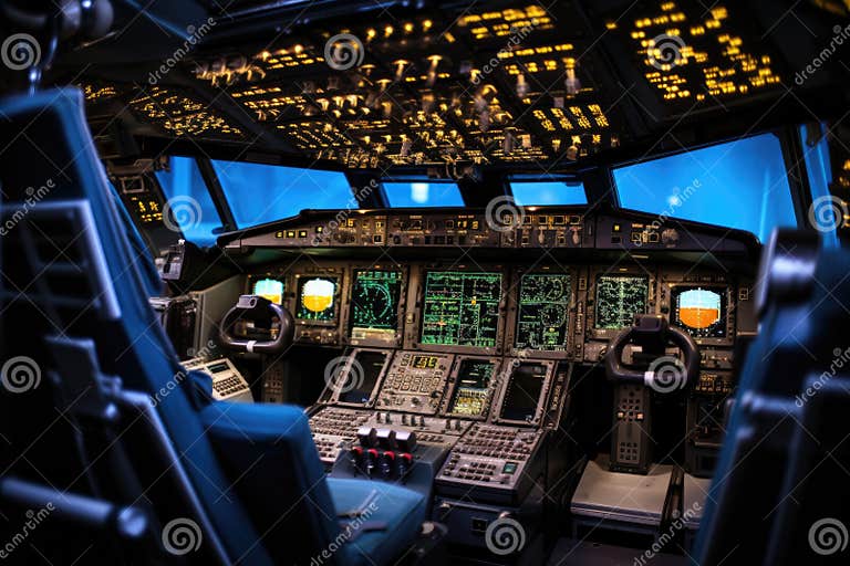 Advanced Aerospace Control Panel Stock Image - Image of buttons ...