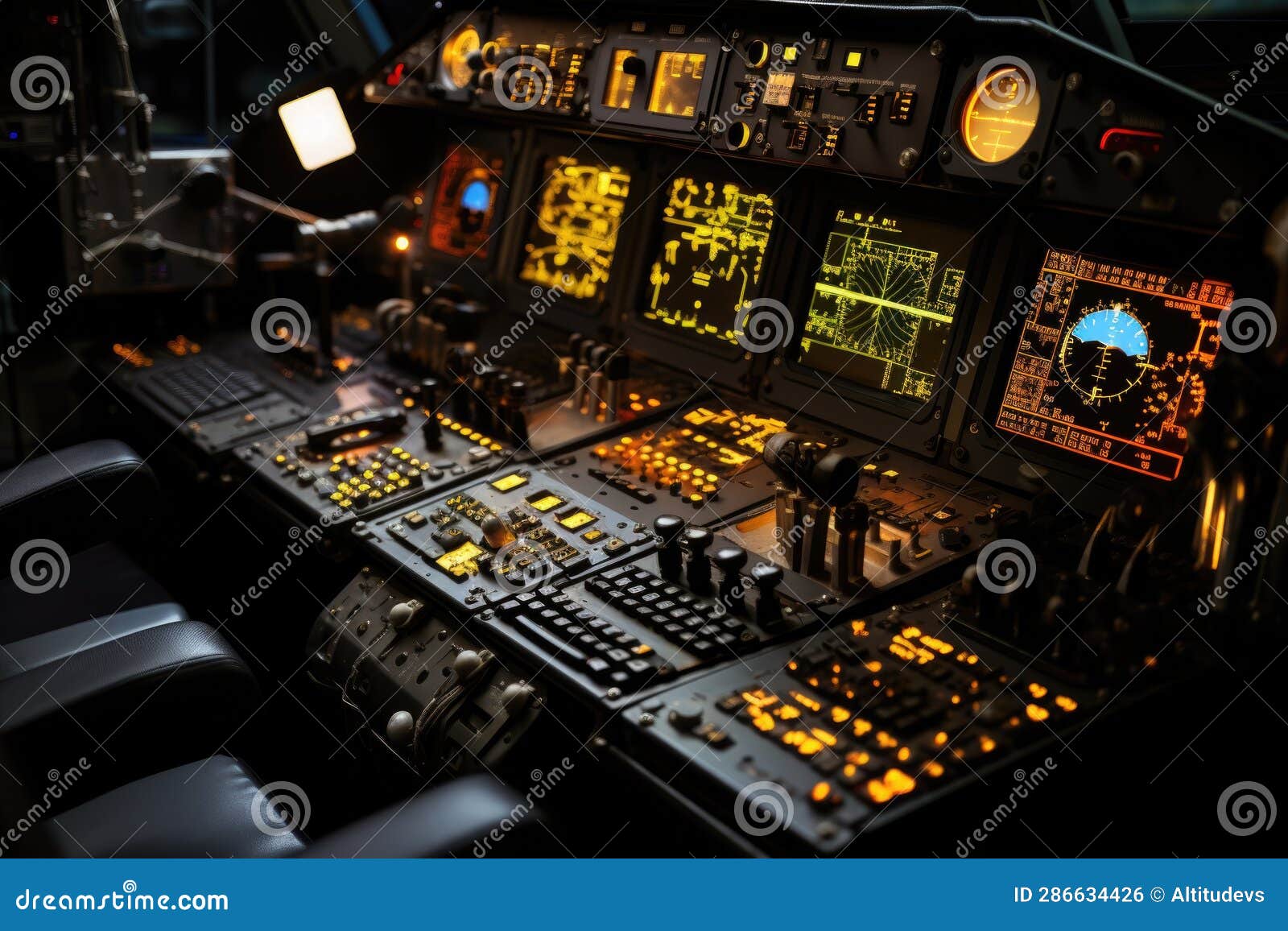 Advanced Aerospace Control Panel Stock Photo - Image of panel ...