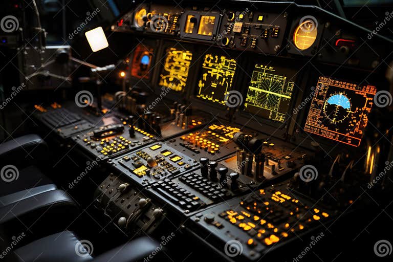 Advanced Aerospace Control Panel Stock Photo - Image of panel ...