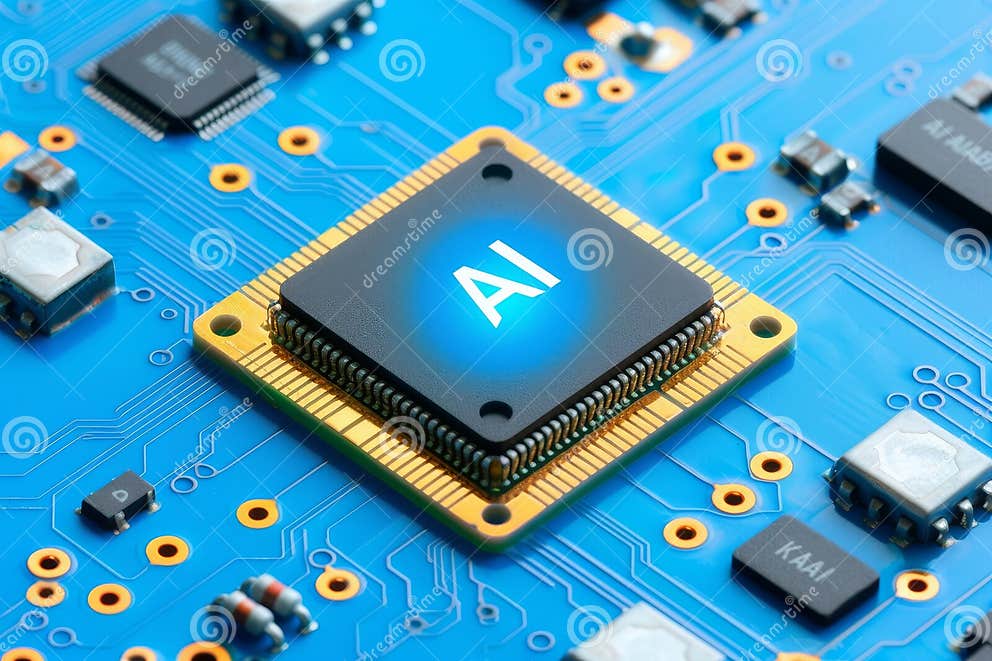 Advanced AI Chip on a Motherboard Highlights the Integration of Machine ...