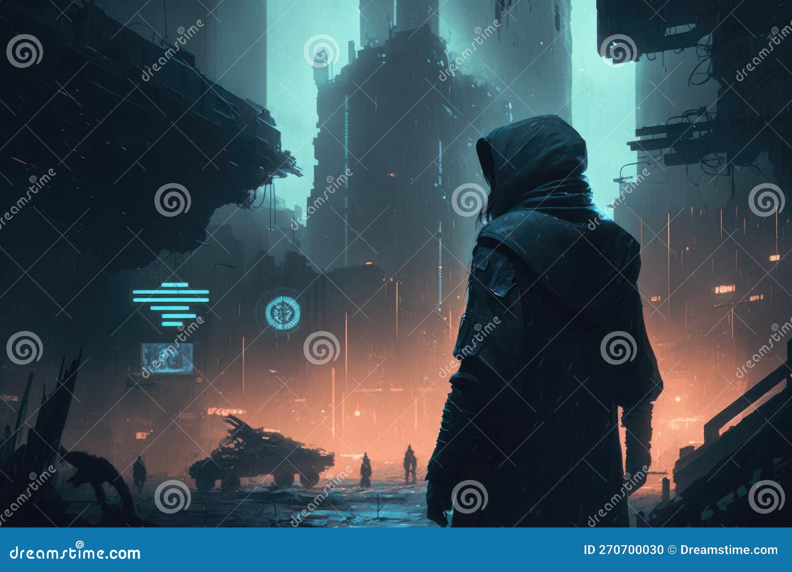 Advanced AI Controlling a Dystopian Metropolis Digital Art Poster AI ...