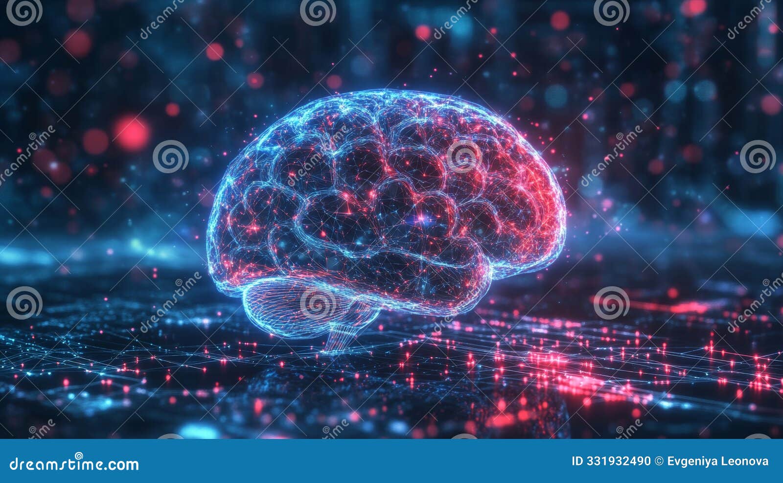 Advanced Ai Illuminated Brain Representing Futuristic Neural Network ...