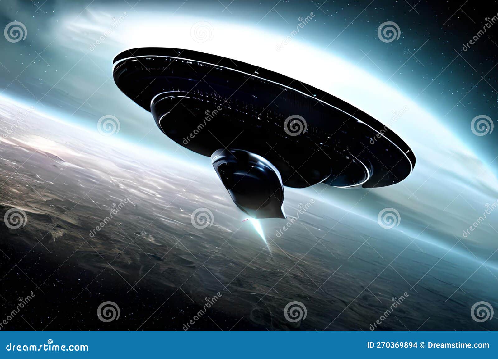 Advanced Alien Exploration Vehicle UFO Stock Illustration ...