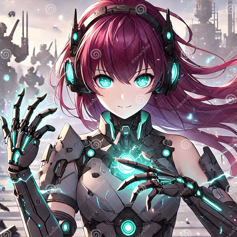 Advanced Android in Combat Mode Stock Illustration - Illustration of ...