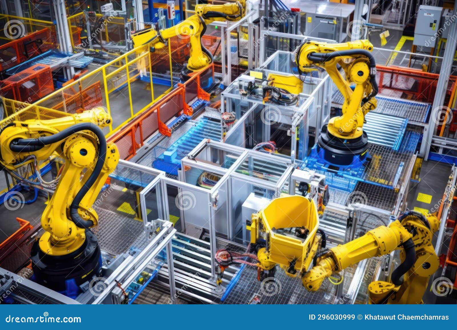 Advanced Automation, Robot in Action on Industrial Production Line ...