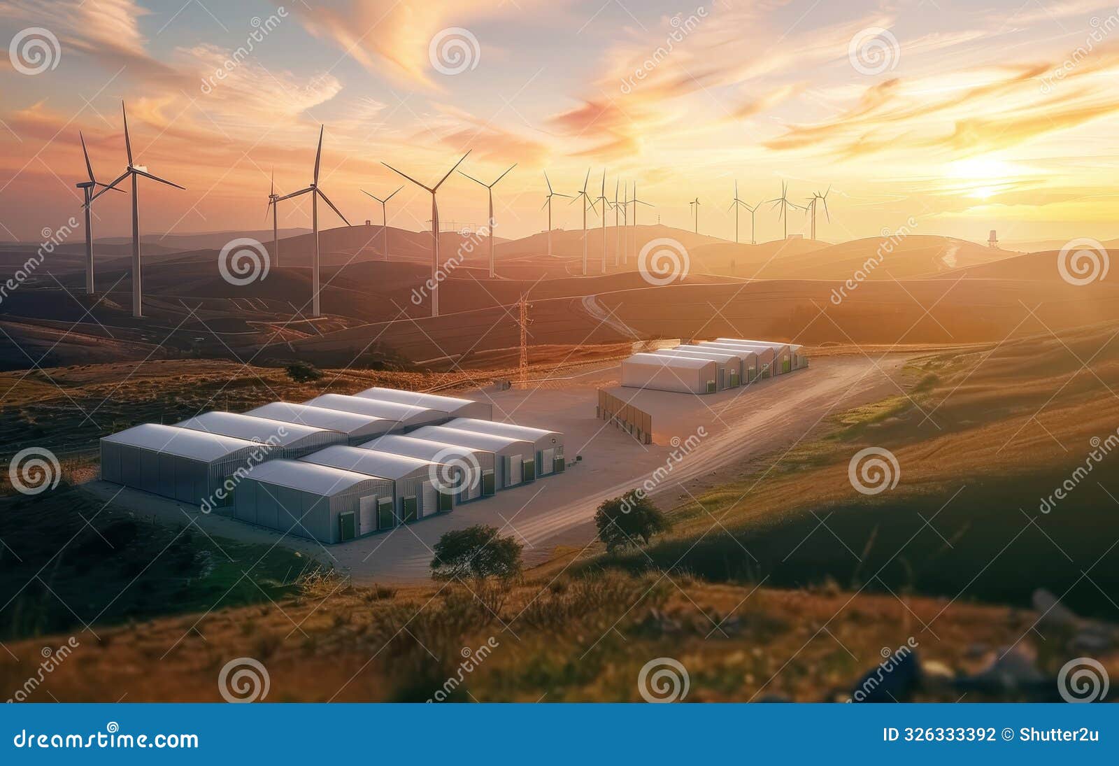 Advanced Battery Storage Facility Storing Excess Renewable Energy for ...