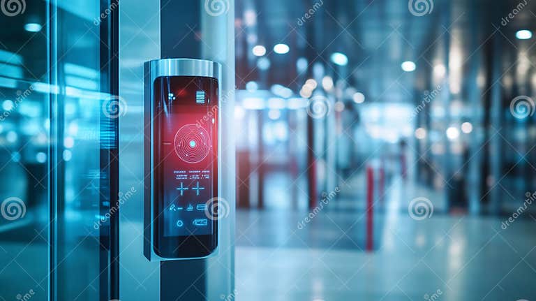 Advanced Biometric Security System in Modern Interior Stock ...