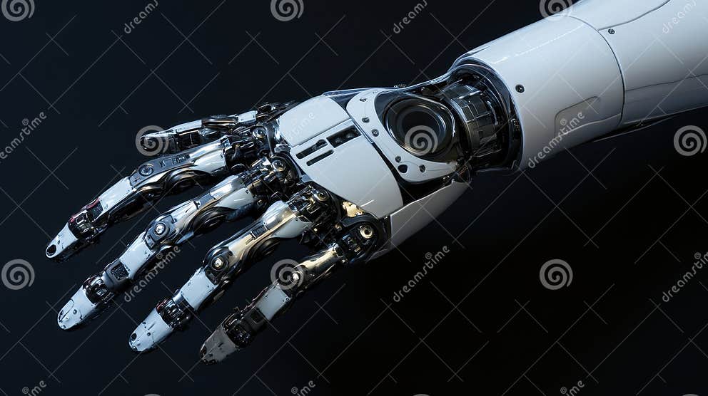 Advanced Bionic Arm for Delicate Task Performance Stock Illustration ...