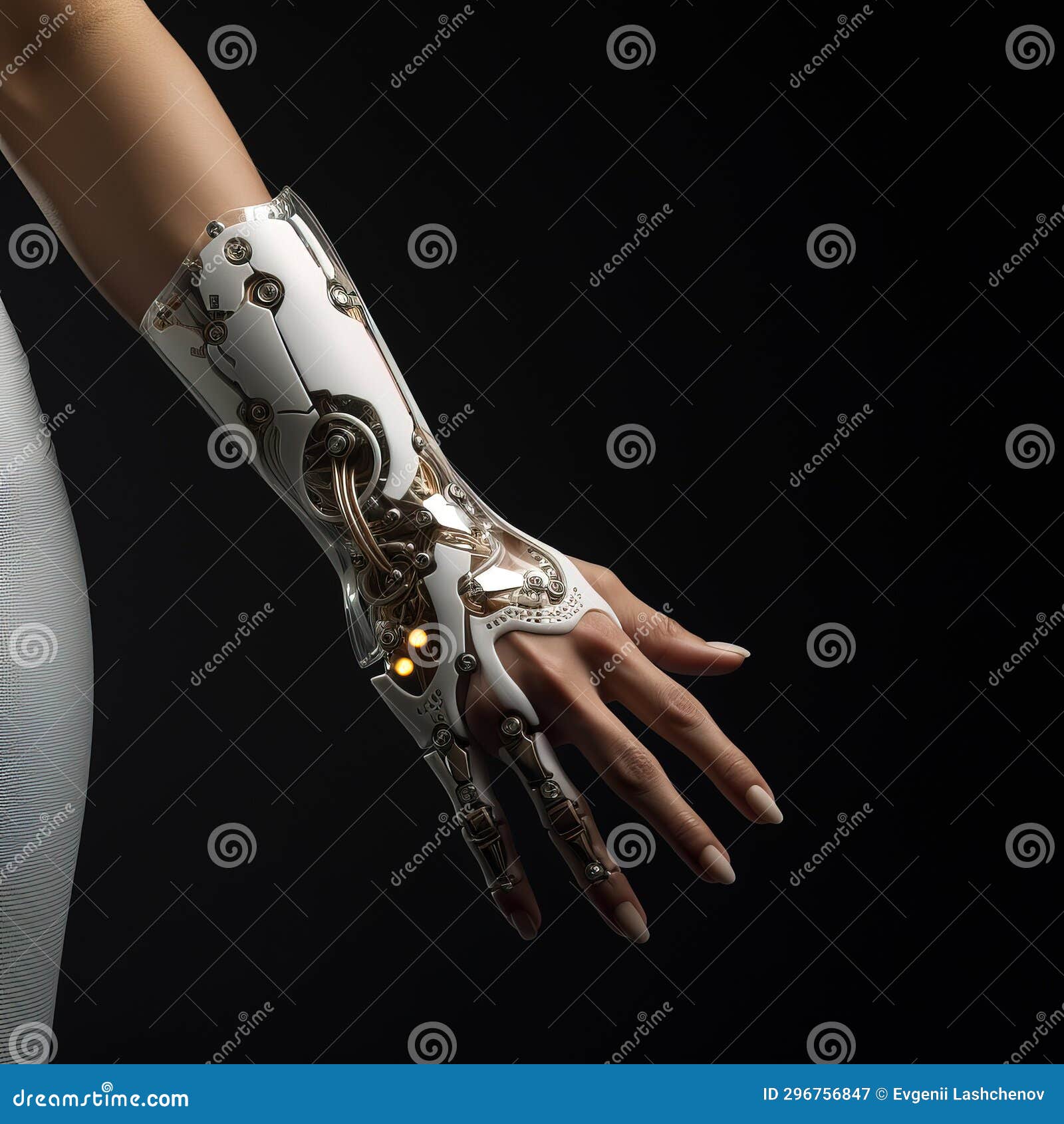 Advanced Bionic Arm Merging Human and Robotic Precision. AI Generation ...