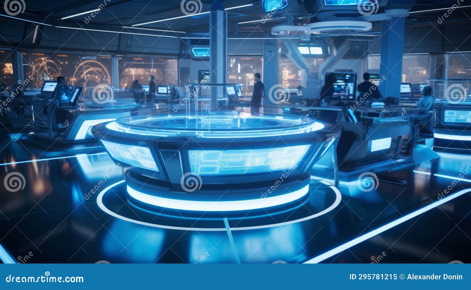 Advanced Biotechnology Lab with Scientists in Modern Lab Coats and ...