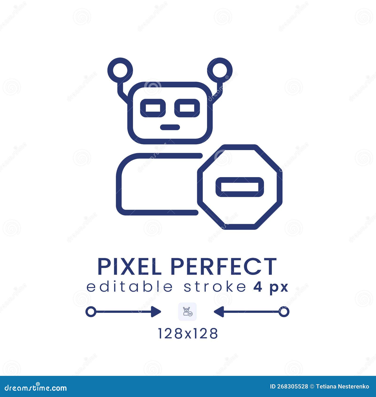 Advanced Bot Protection Linear Desktop Icon Stock Illustration ...