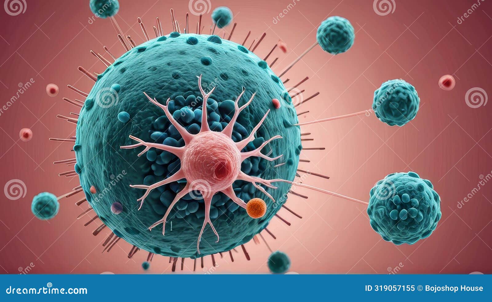 Advanced Cancer Therapy: Targeting Cancer Cells in 3D Flat Design Stock ...