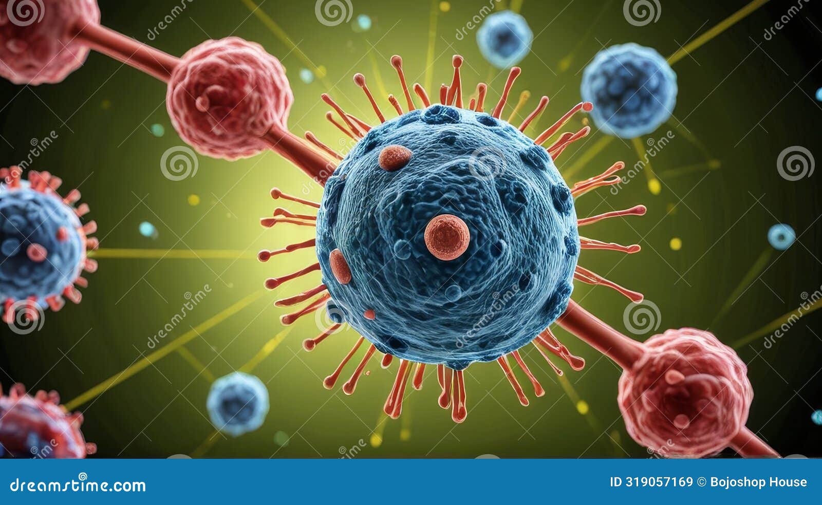 Advanced Cancer Therapy: Targeting Cancer Cells in 3D Flat Design Stock ...