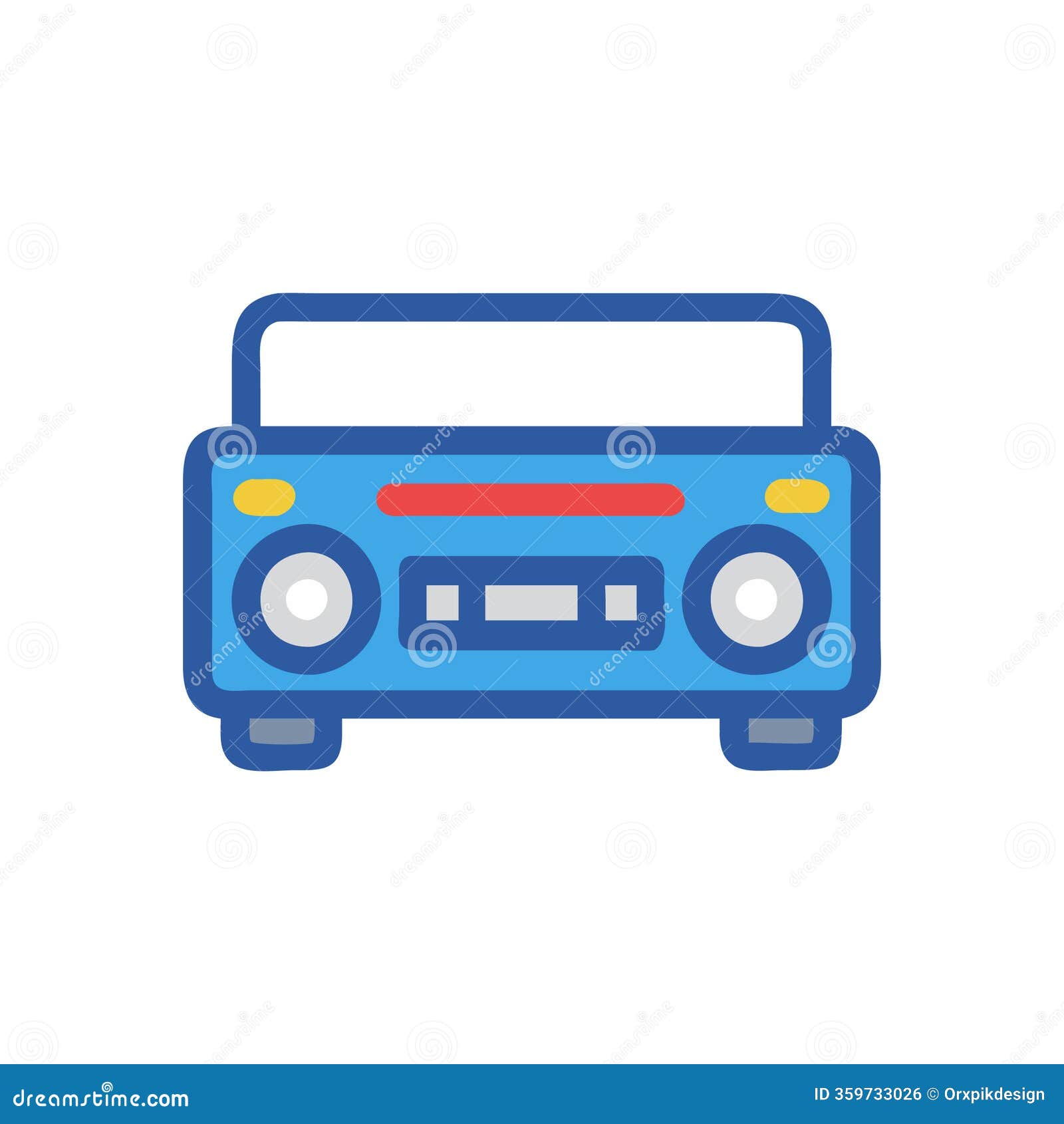 Advanced Car Radio for Superior Audio Experience Stock Illustration ...