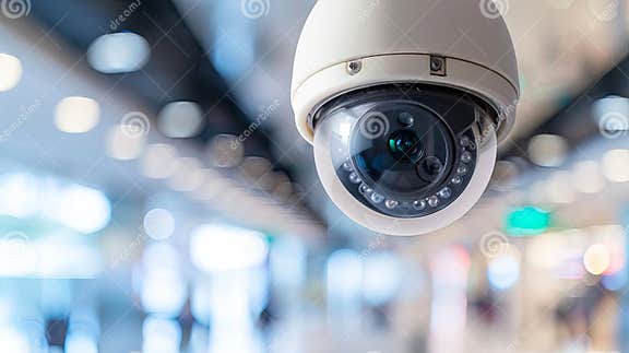 Advanced CCTV Surveillance Camera Mounted Indoors for Security and ...