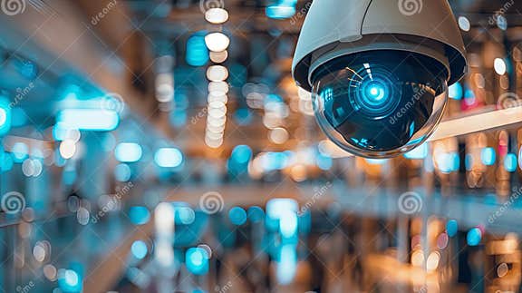 Advanced CCTV Surveillance Camera Mounted Indoors for Security and ...