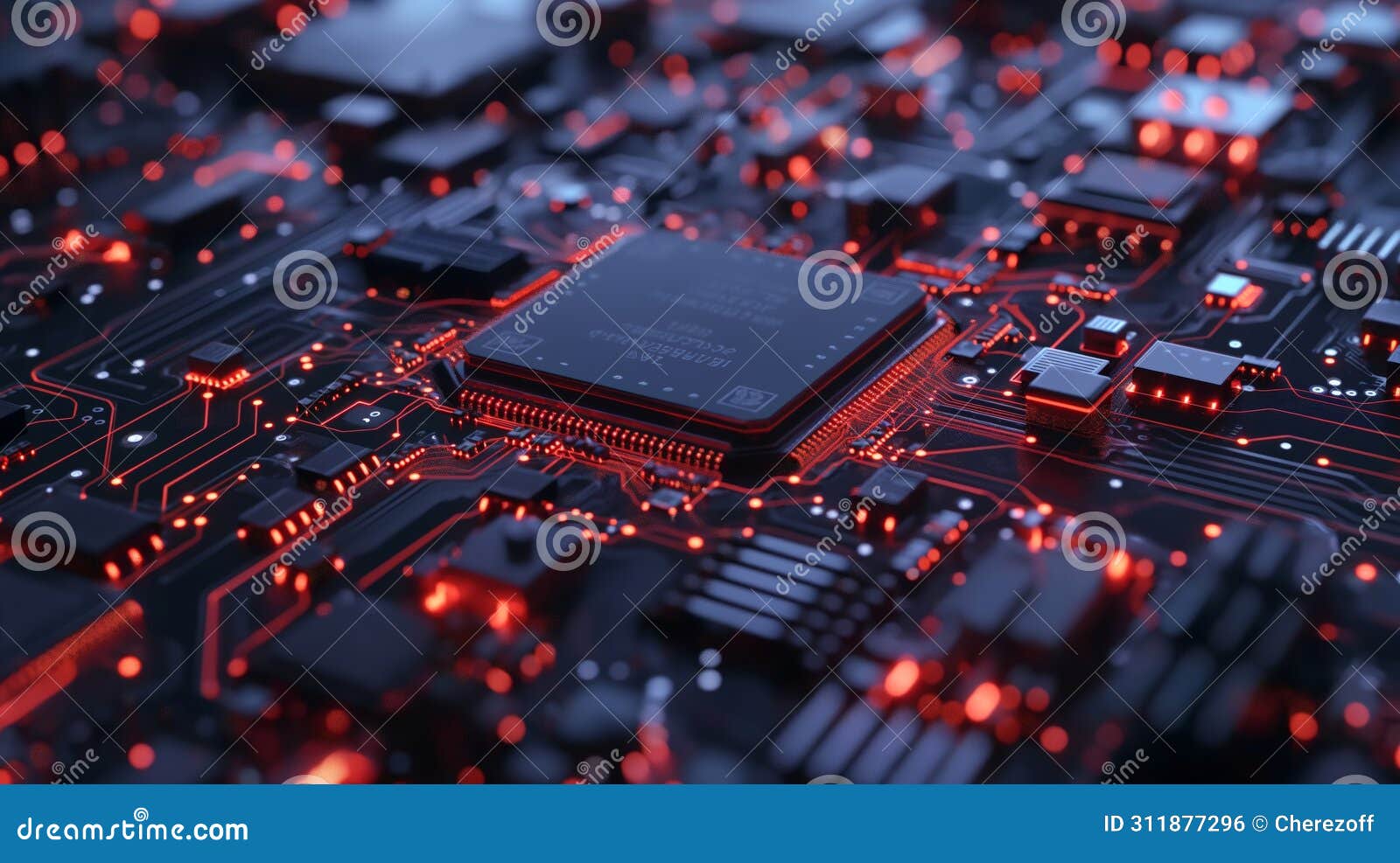 Advanced Circuit Board Technology Stock Photo - Image of cyber ...