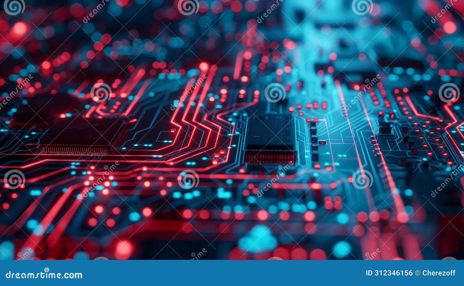 Advanced Circuit Board Technology Stock Photo - Image of microchip ...