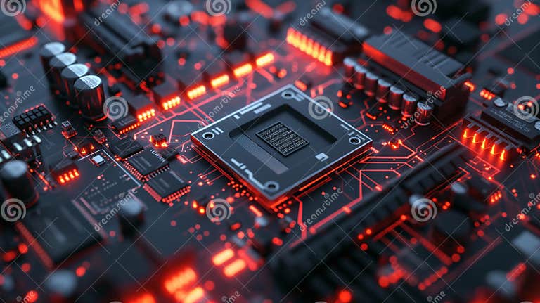 Advanced Circuitry Core Technology Stock Image - Image of circuit ...