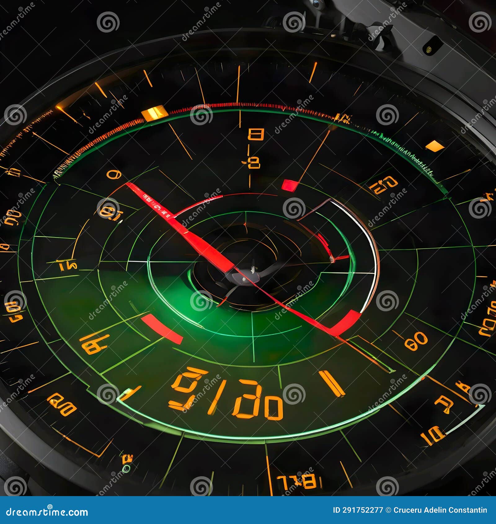 Advanced clock radar-like stock image. Image of like - 291752277