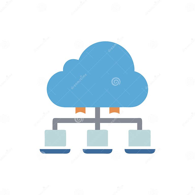 Advanced Cloud Computing Icon for Technology Stock Illustration - Illustration of modern, system ...
