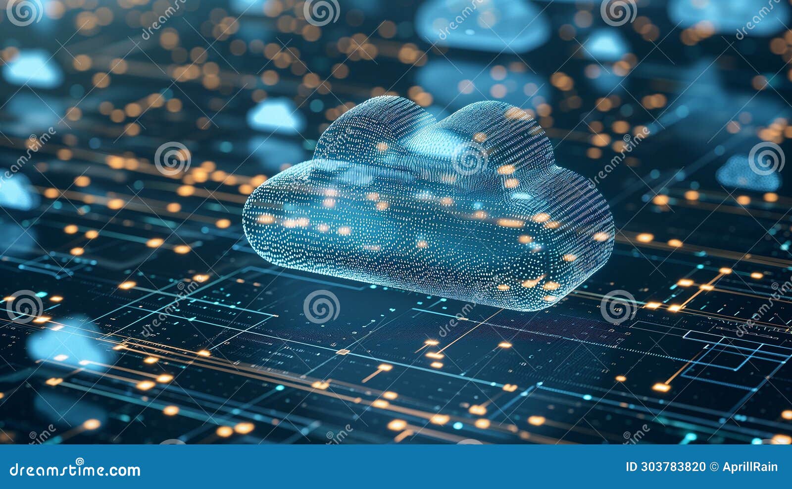 Advanced Cloud Technologies. Cloud Storage Stock Photo - Image of communication, infrastructure ...