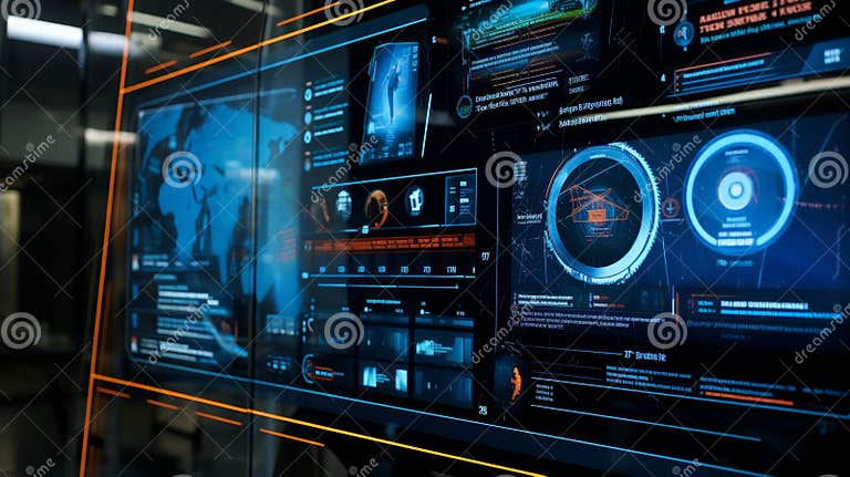 Advanced Cnc Machine Control Panel Displaying Data and Graphs ...