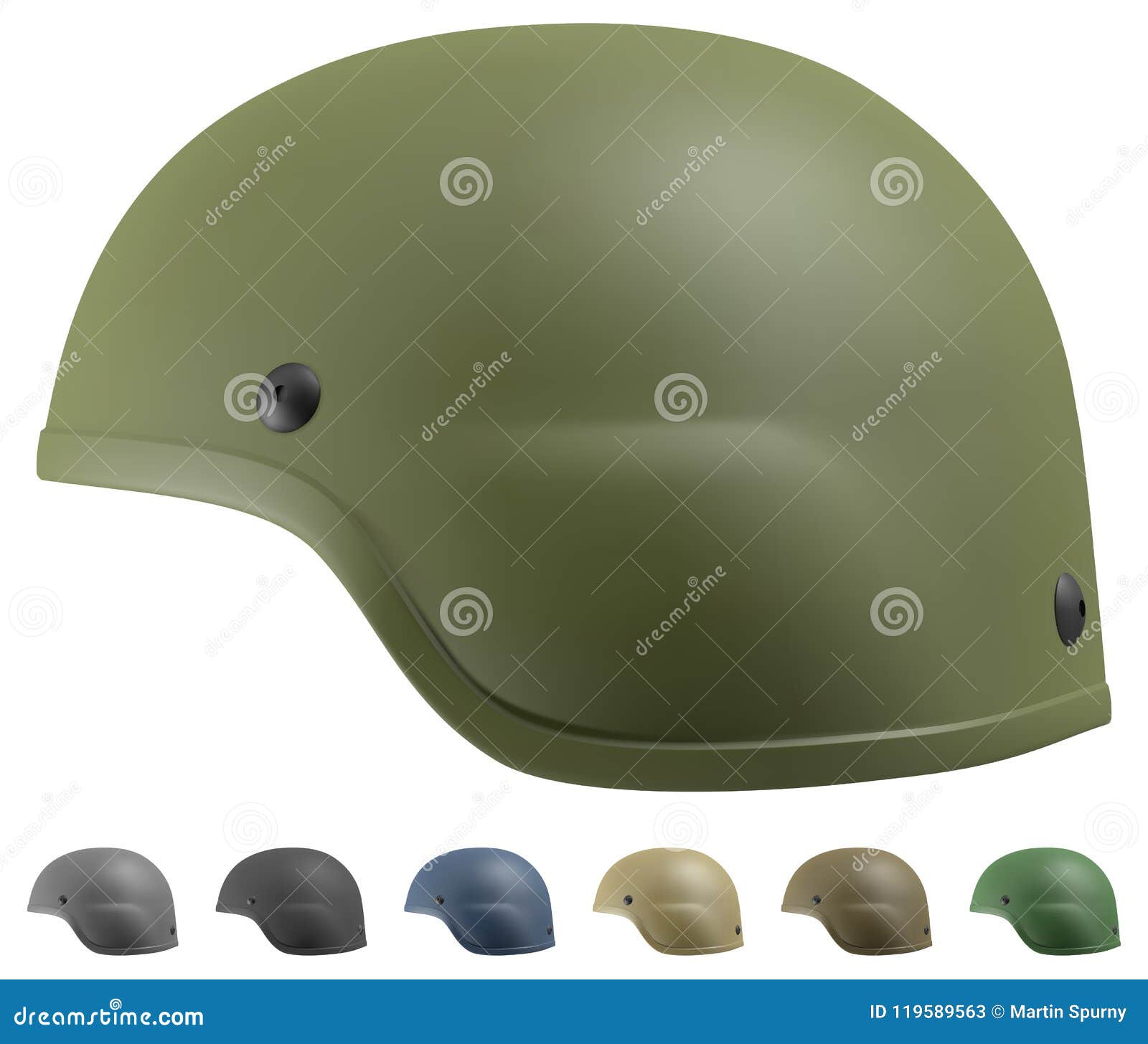 Advanced Combat Helmet stock vector. Illustration of army - 119589563