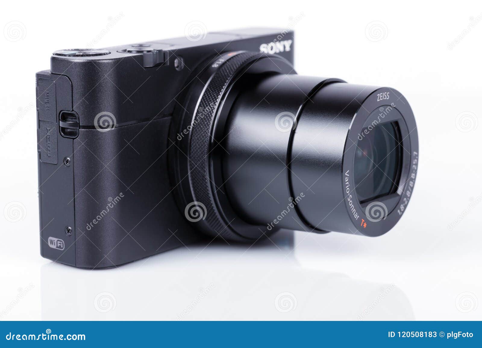 Advanced Compact Camera Sony DSC-RX100 M5 Isolated on White Editorial ... Advanced Compact Camera Sony DSC-RX100 M5 Isolated on White Editorial ...
