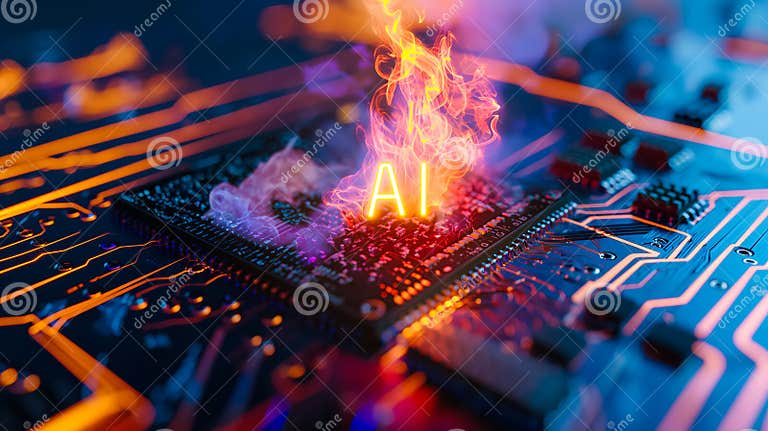 Advanced Computer Processor Chip with AI Acceleration is Burning in ...