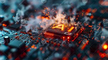 Advanced Computer Processor Chip with AI Acceleration is Burning in ...