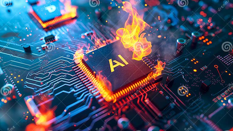 Advanced Computer Processor Chip with AI Acceleration is Burning in ...