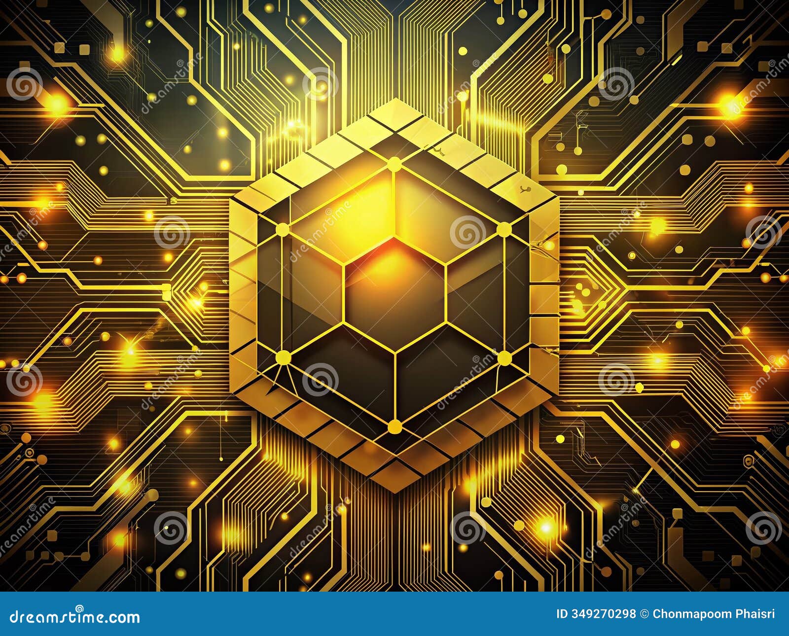 Advanced Computer Technology a Futuristic Circuit Board Background ...