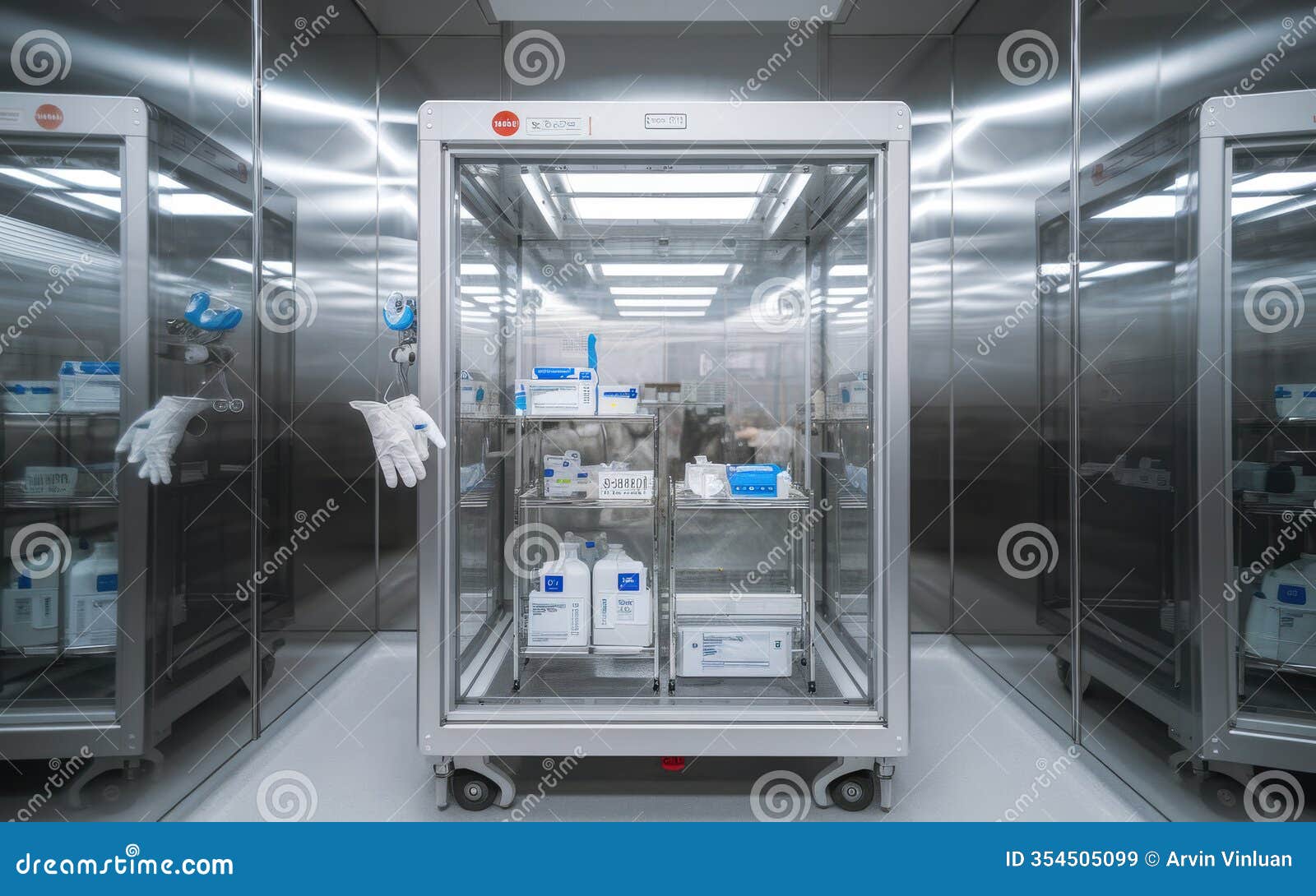 Advanced Containment Chamber for Medical Use Stock Illustration ...
