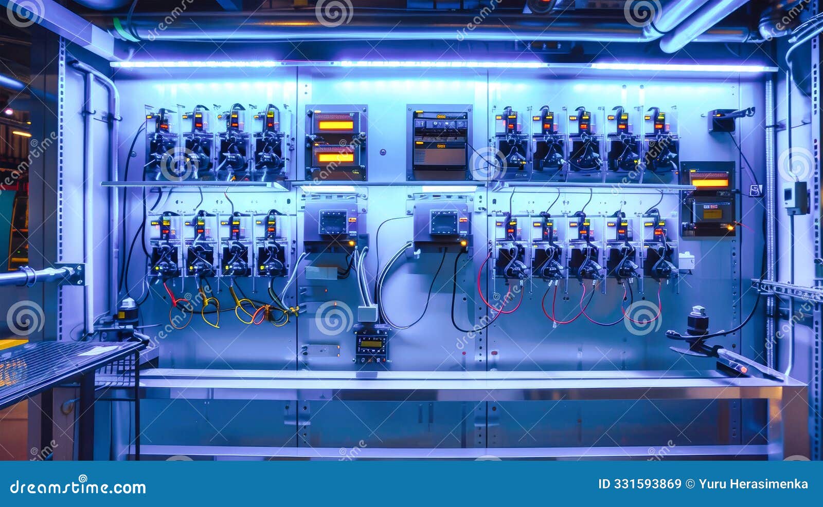 This Advanced Control Panel Features Numerous Electrical Switches ...