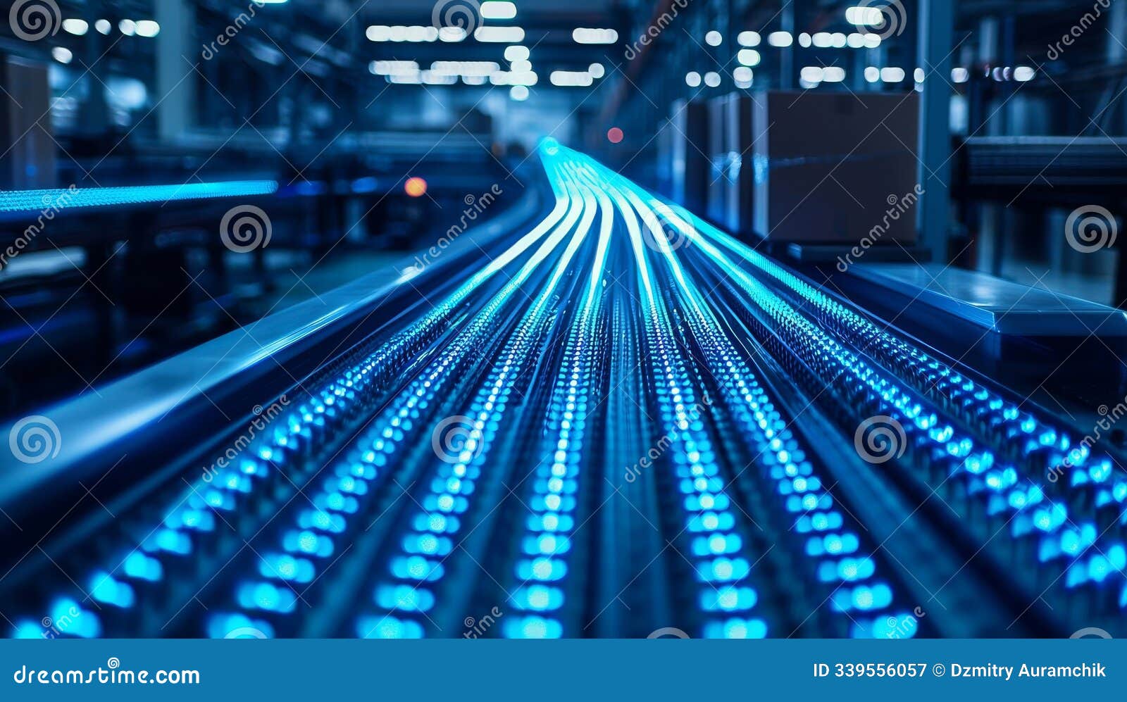 Advanced Conveyor Systems and Blue Light Tracking for Warehouse ...