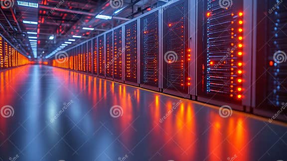 Advanced Cooling Systems in a Data Center with Illuminated Server Rows ...