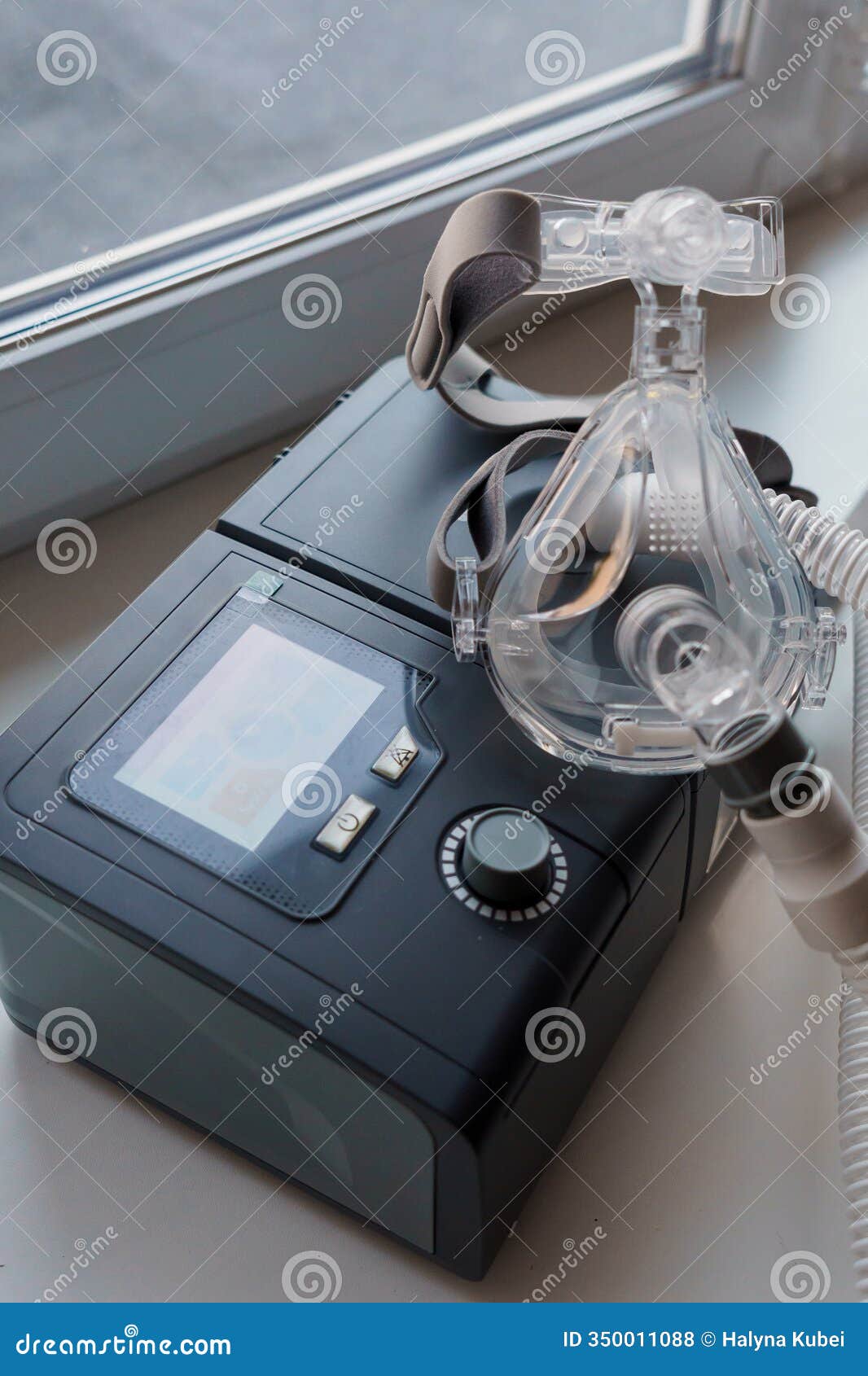 Advanced CPAP Machine for Sleep Apnea Therapy Stock Photo - Image of ...