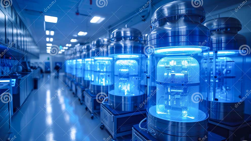 Advanced Cryogenic Storage System with Illuminated Chambers in a Tech ...