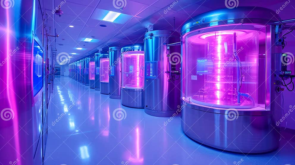 Advanced Cryogenic Storage System with Illuminated Chambers in a Tech ...