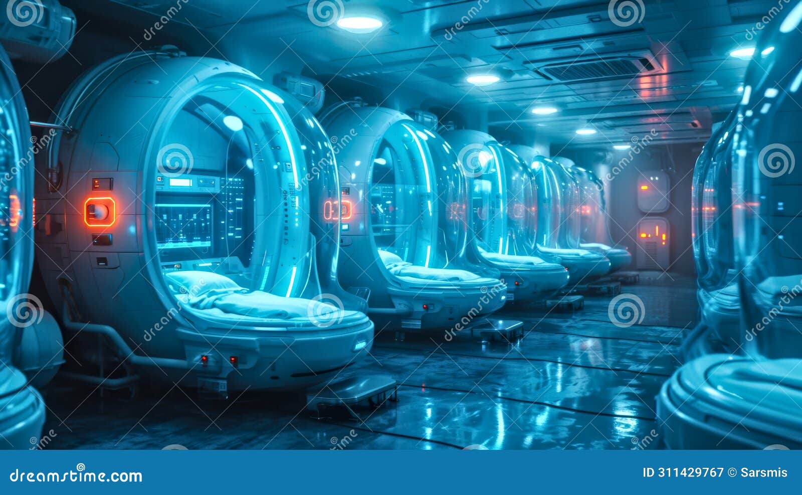Advanced Cryogenic Storage System with Illuminated Chambers in a Tech ...