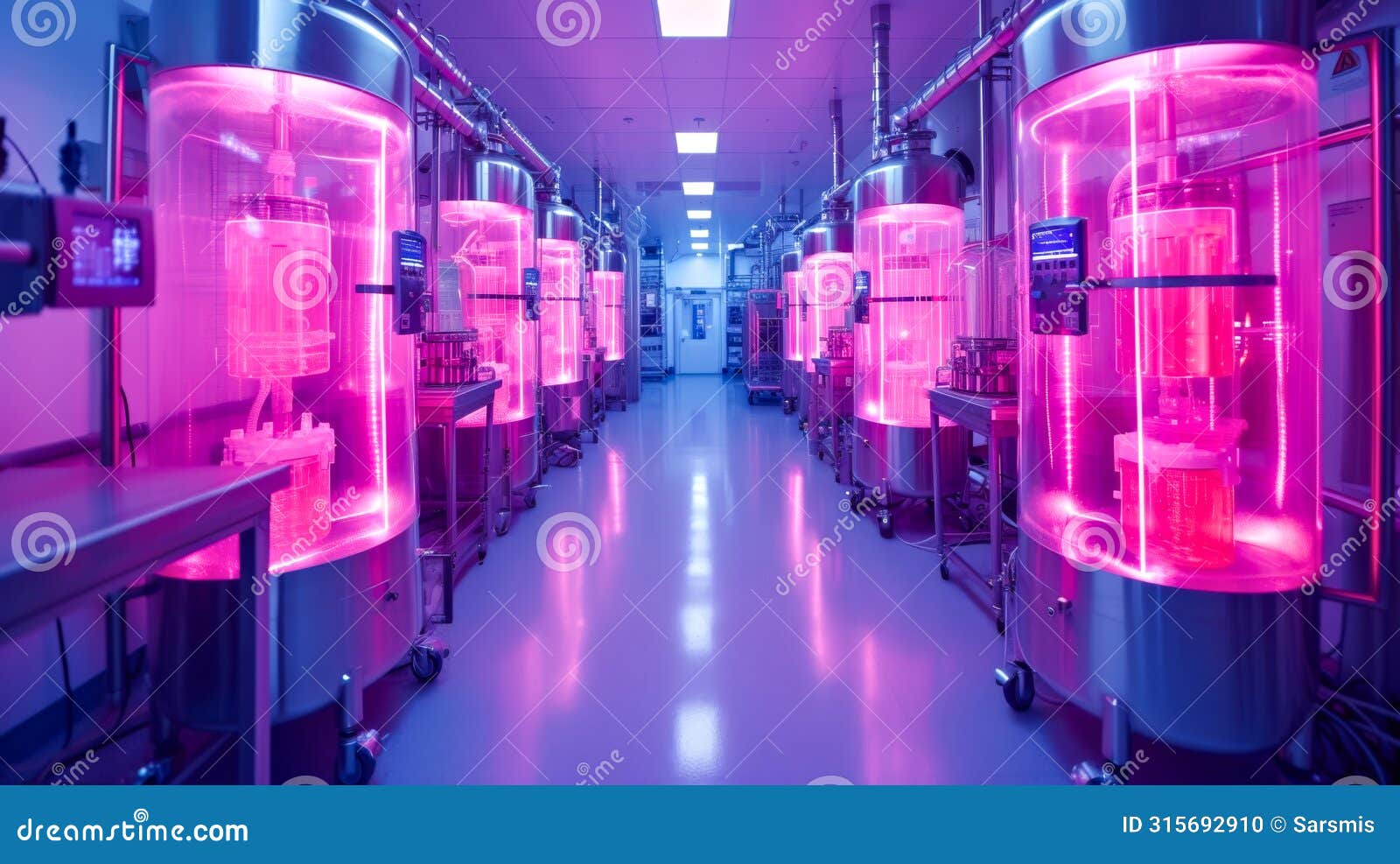 Advanced Cryogenic Storage System with Illuminated Chambers in a Tech ...