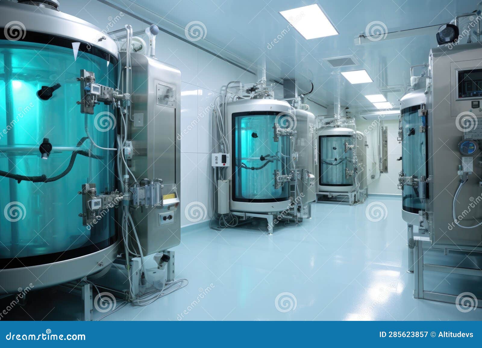 Cryopreservation Technology Equipment In Lab Setting Stock Photo ...