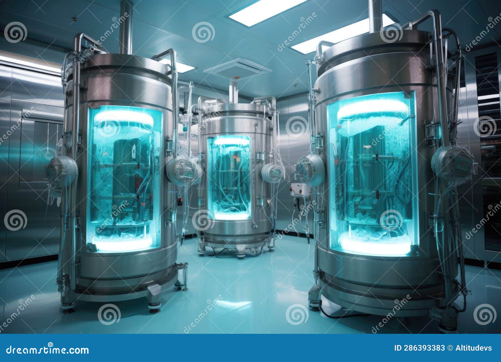 Advanced Cryopreservation Equipment in a Lab Setting Stock Image ...