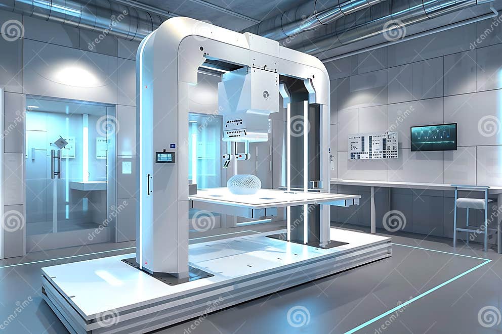 Advanced CT Scanner with High-Resolution Imaging Stock Illustration ...